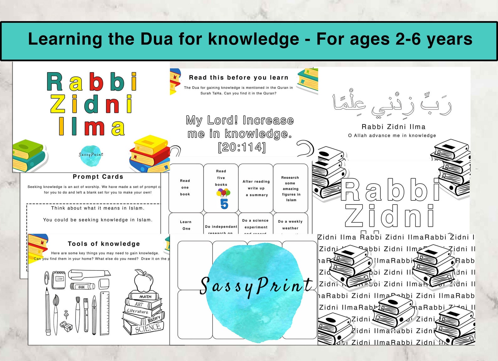Dua for Knowledge Learning Pack | Dua | Preschool | Islam | Digital ...