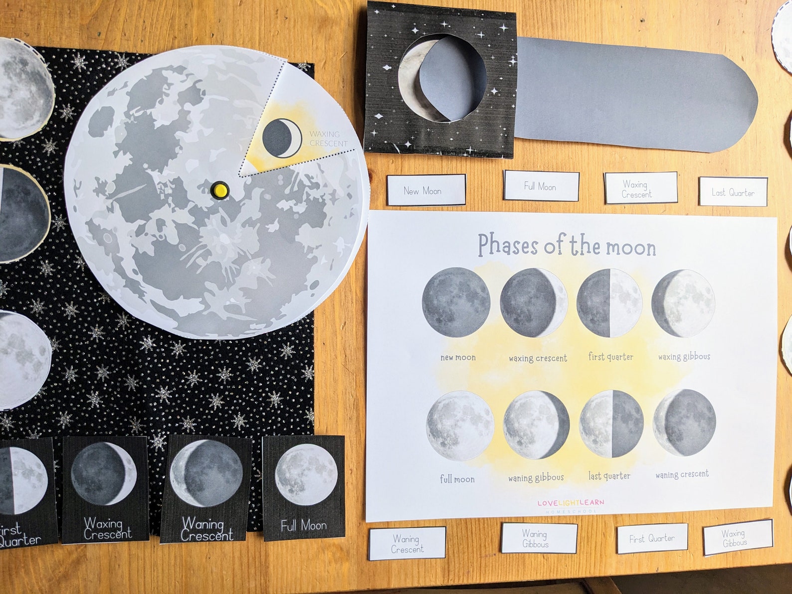 NEW Phases of the Moon Printable | Preschool Curriculum | Homeschool ...