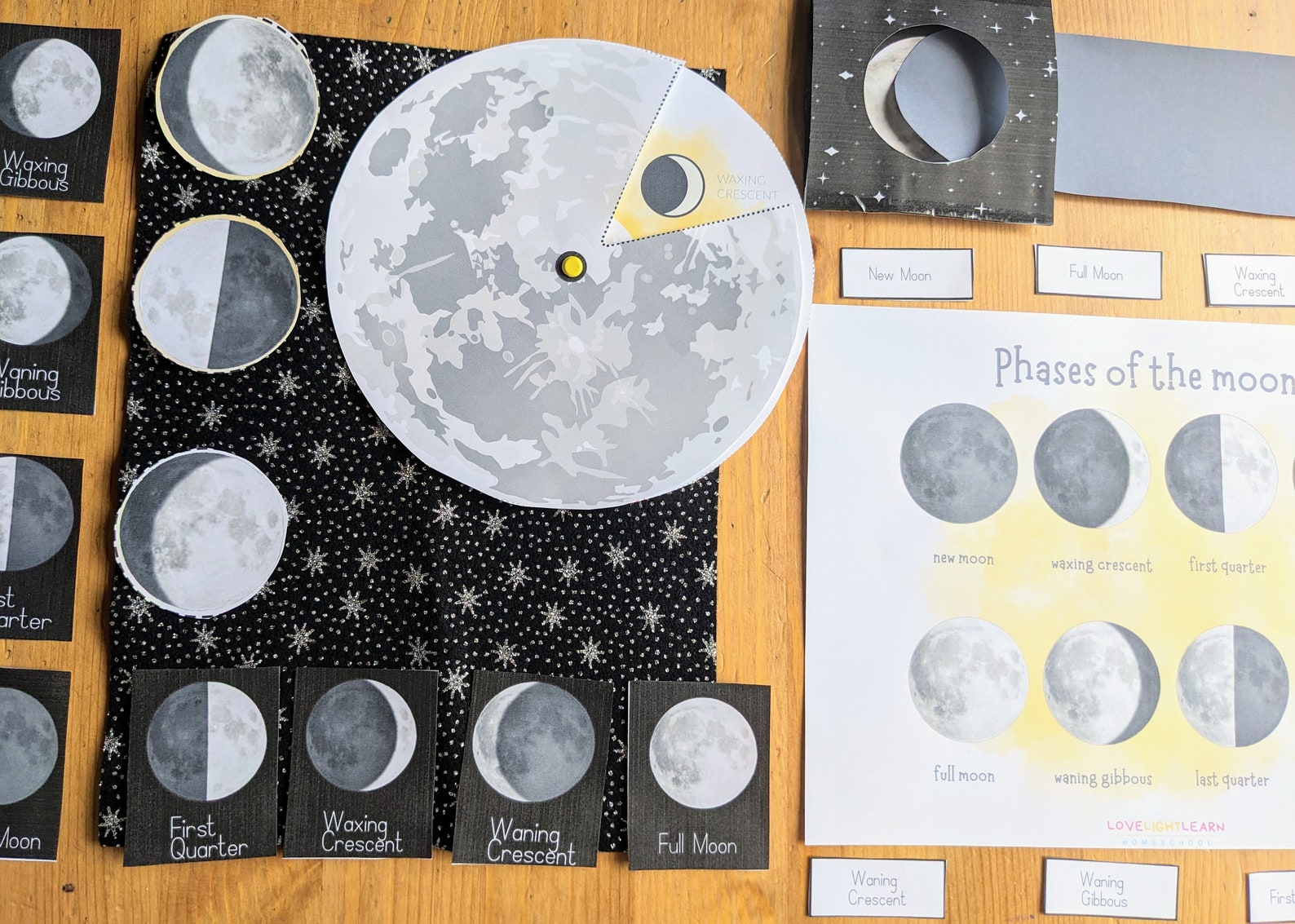 NEW Phases of the Moon Printable | Preschool Curriculum | Homeschool ...