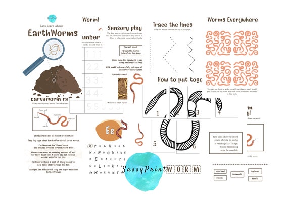 Earthworm Printable Preschool Curriculum Homeschool | Etsy Australia
