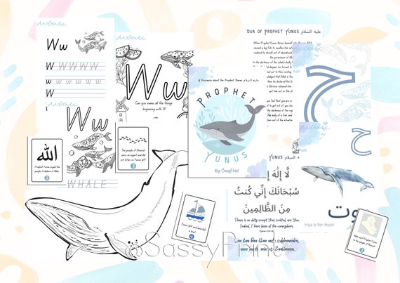 Prophet Yunus and the Whale Educational Resource Preschool | Etsy