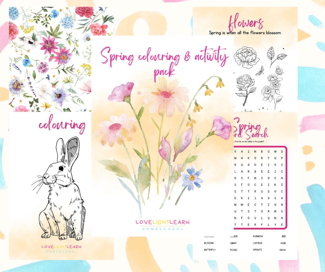 Spring Colouring Pack | Colouring| Spring | Digital Download ...