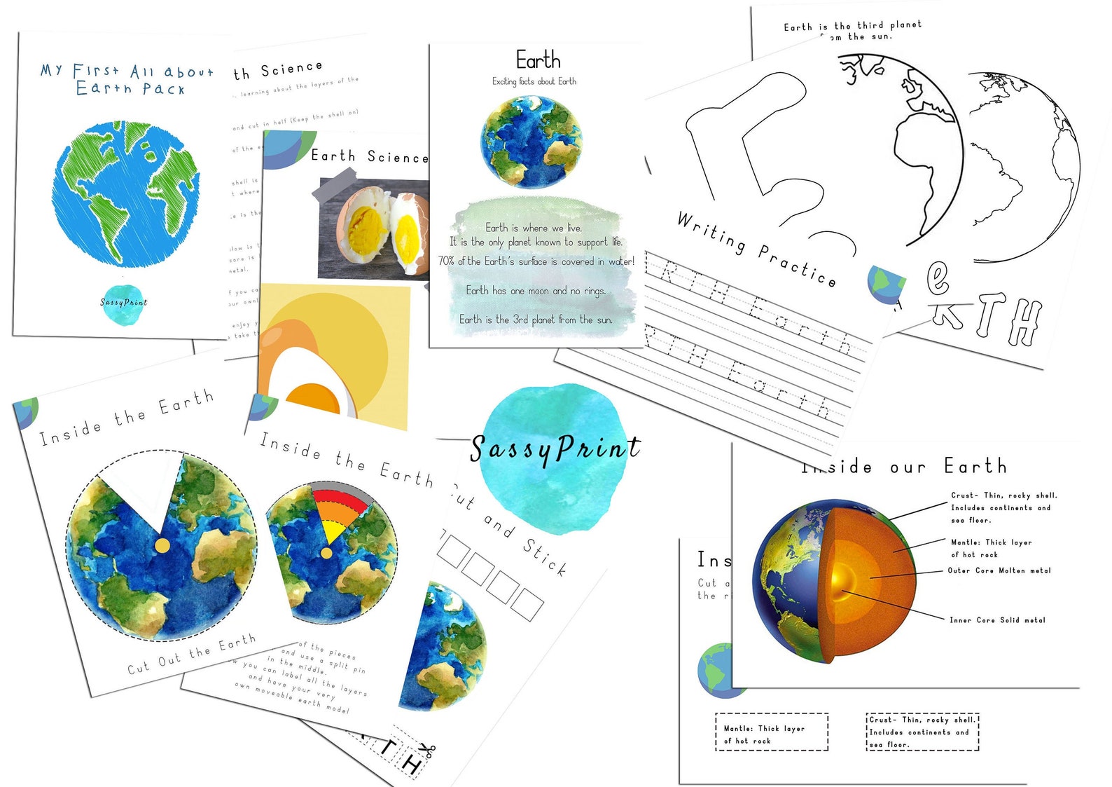My First About Earth Printable | Preschool Curriculum | Homeschool ...