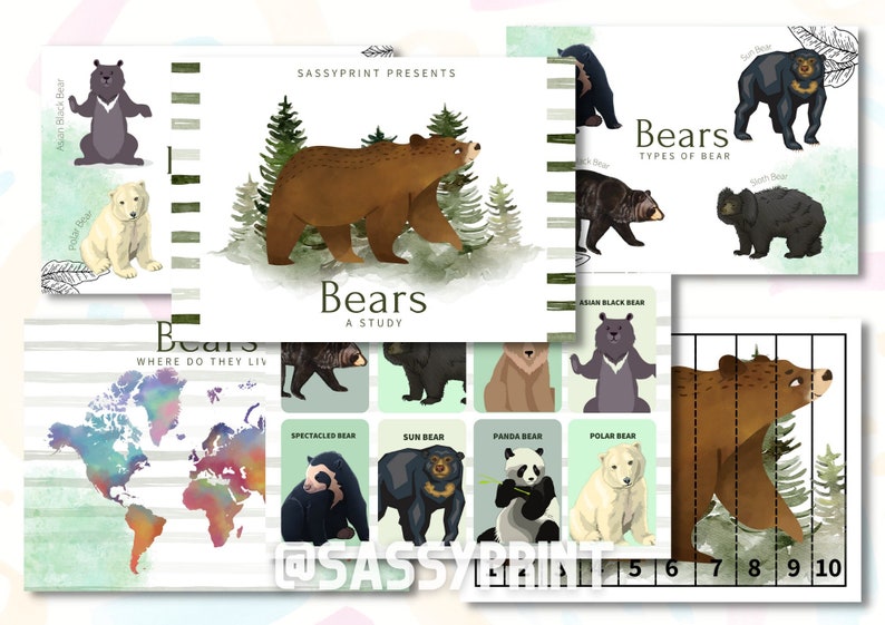 Bear Printable Preschool Curriculum Homeschool Printable Digital ...