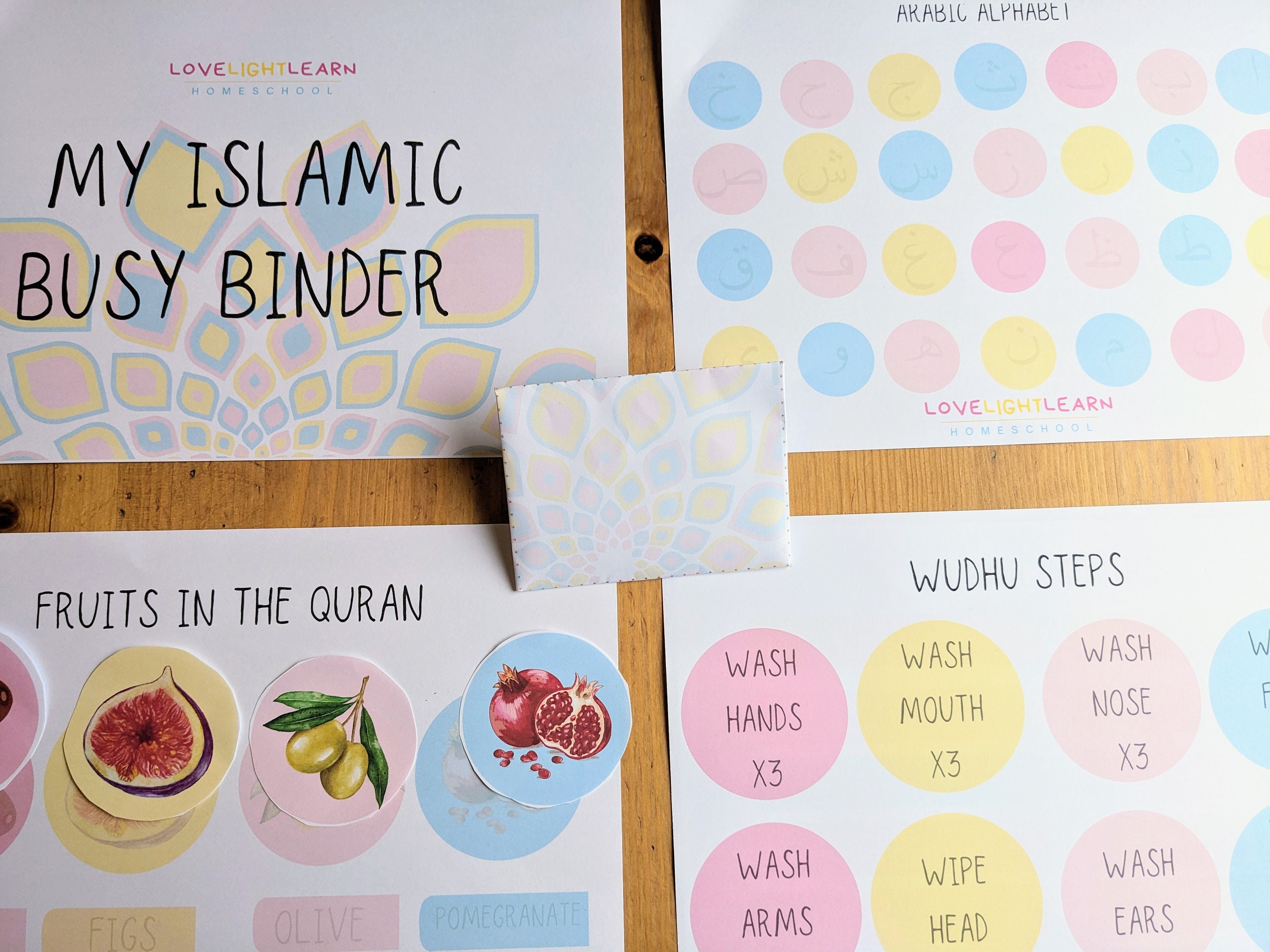 Islamic Busy Binder Set 2 Busy Book Islam Education Kindergarten Arabic ...