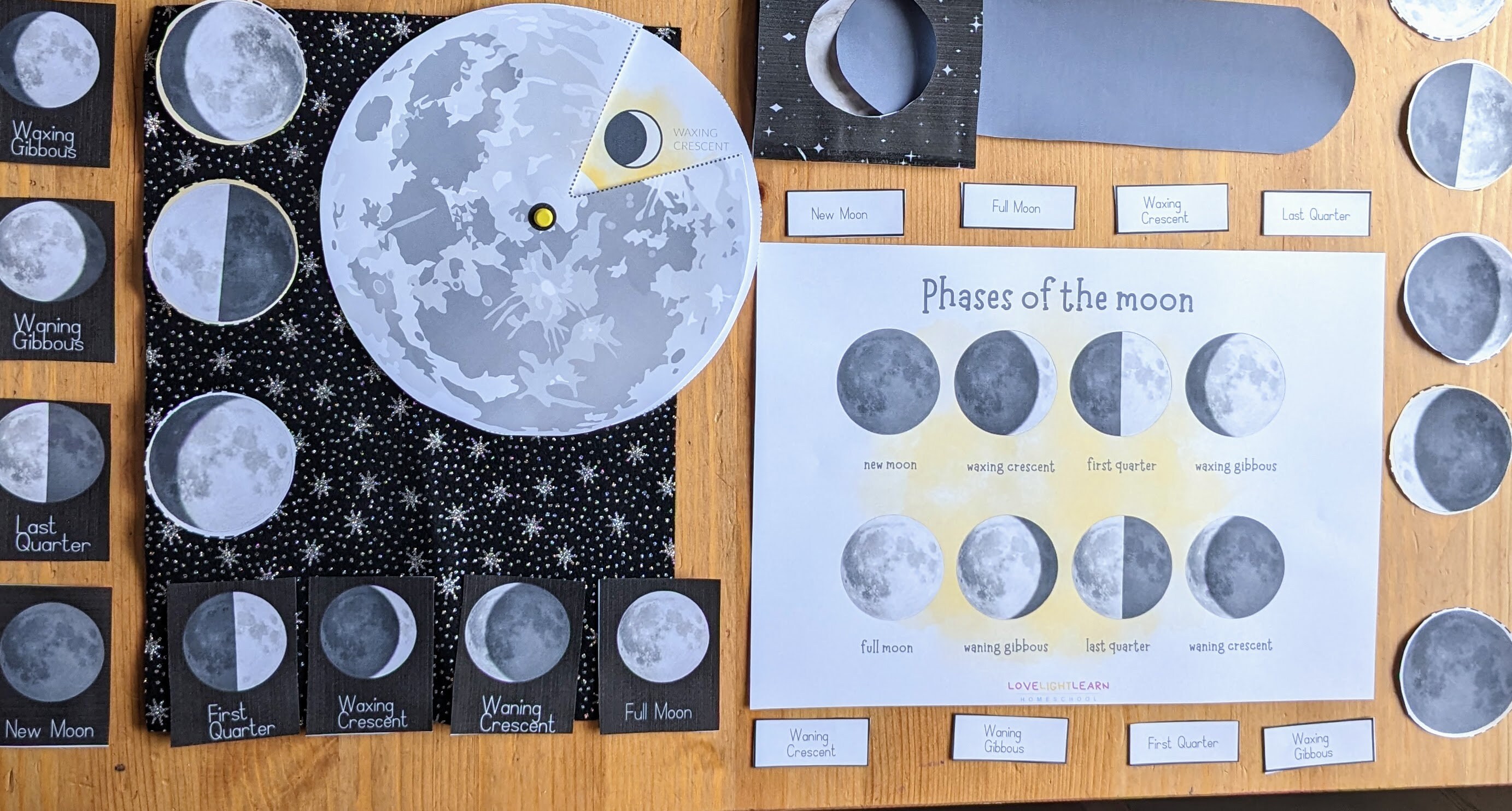 NEW Phases of the Moon Printable | Preschool Curriculum | Homeschool ...