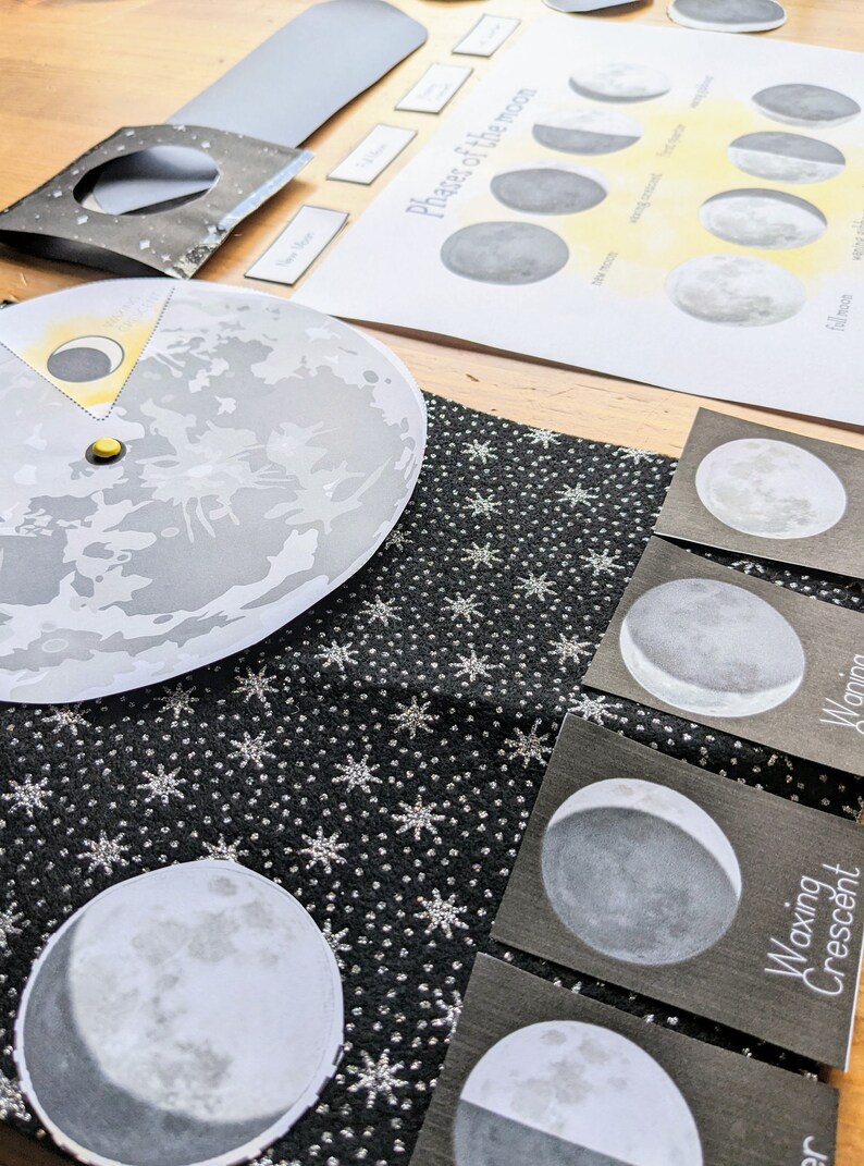 NEW Phases of the Moon Printable | Preschool Curriculum | Homeschool ...