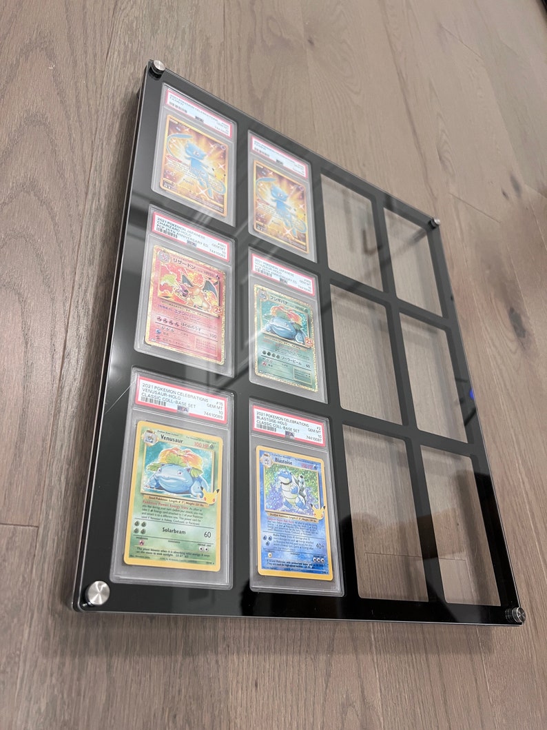 PSA Graded Slab Wall Frame for Pokemon TCG 12 Slot black or Clear - Etsy