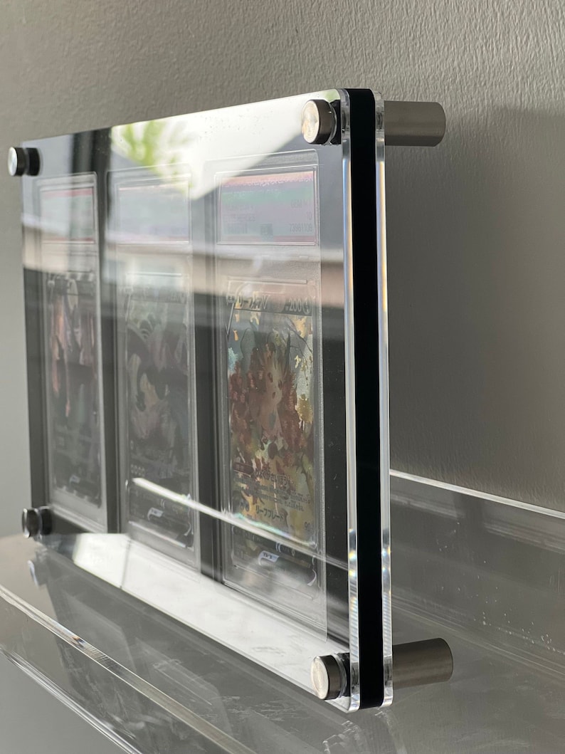PSA Graded Slab Wall Frame for Pokemon TCG 3 SLOT blackframe Only - Etsy
