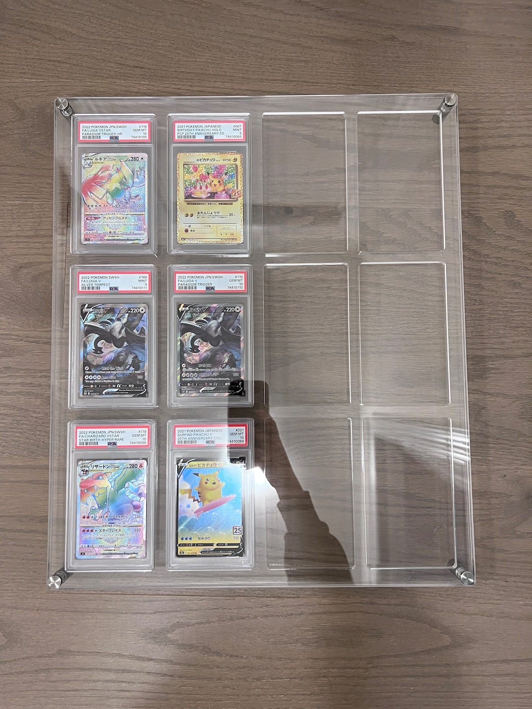 PSA Graded Slab Wall Frame for Pokemon TCG 12 Slot black or Clear - Etsy