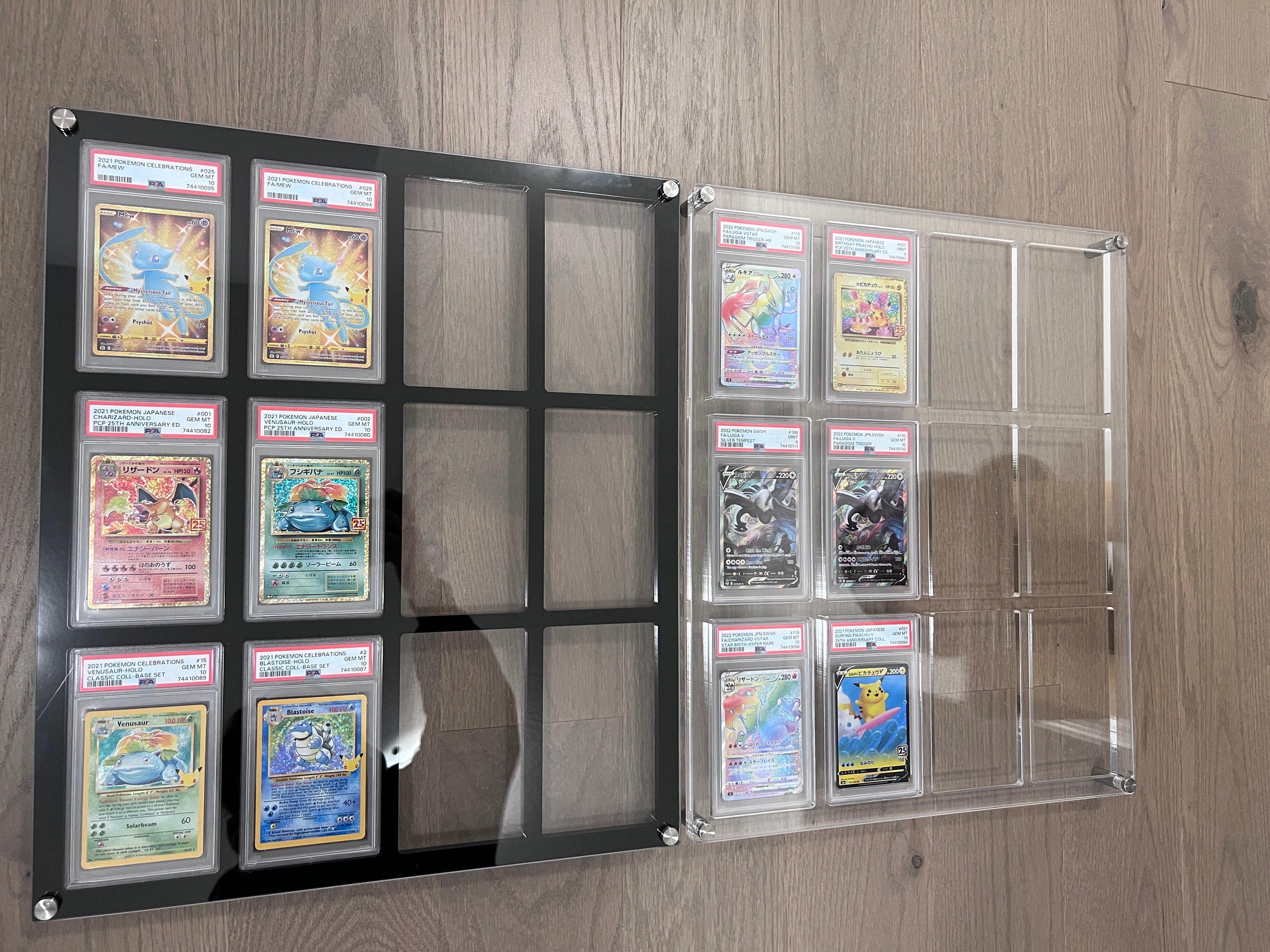 PSA Graded Slab Wall Frame for Pokemon TCG 12 Slot black or Clear - Etsy