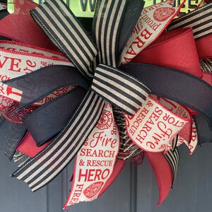 Fireman Wreath, Wreath for Front Door, First Responder Wreath ...