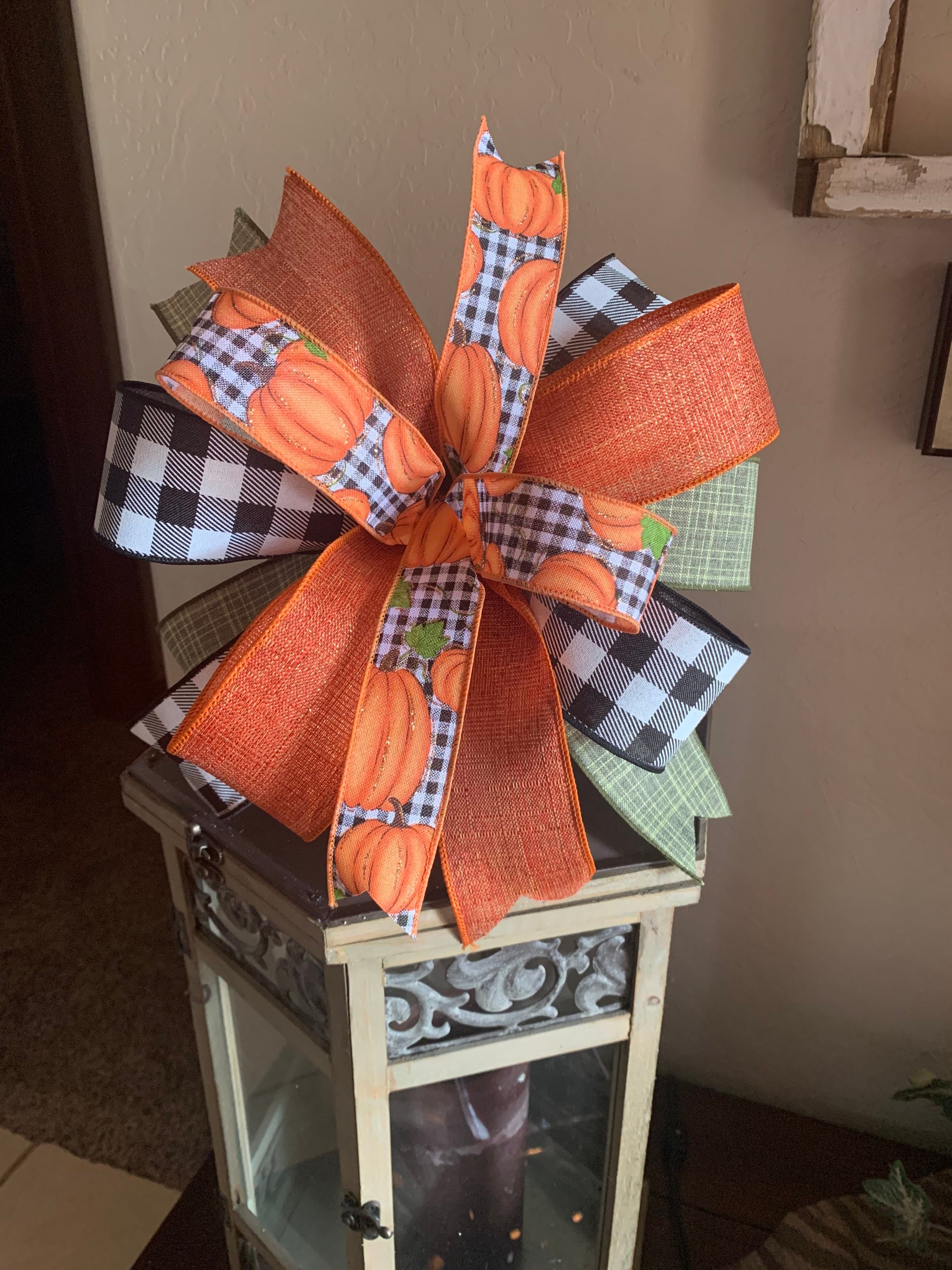 Fall Wreath Bow Fall Pumpkin Bow Fall Bow for Wreath - Etsy UK