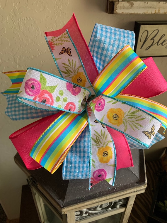 Spring Bow for Wreath Wreath Bow Spring Lantern Bow Bow for | Etsy
