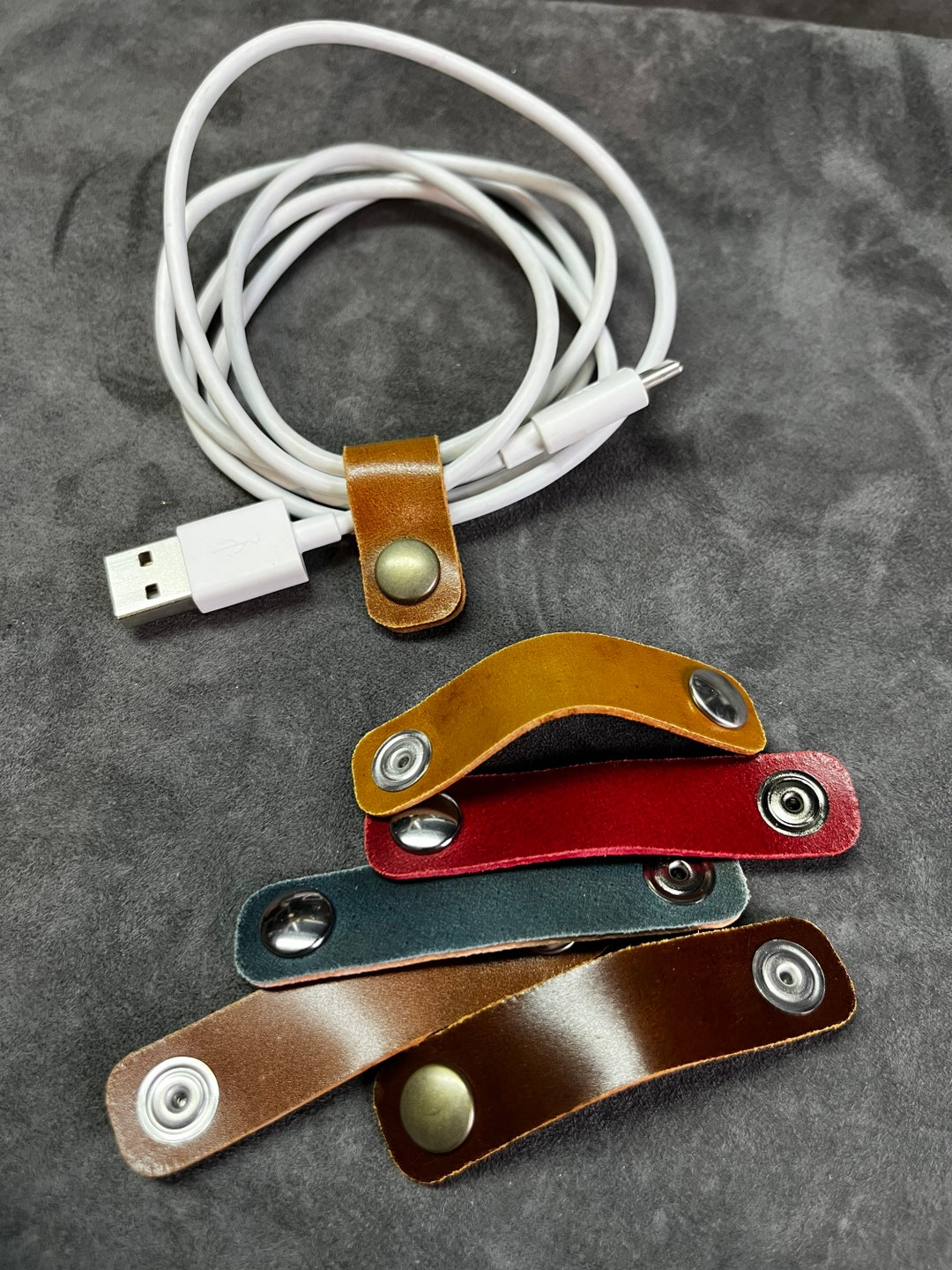 Shell Cordovan Leather Cable Tie - Etsy