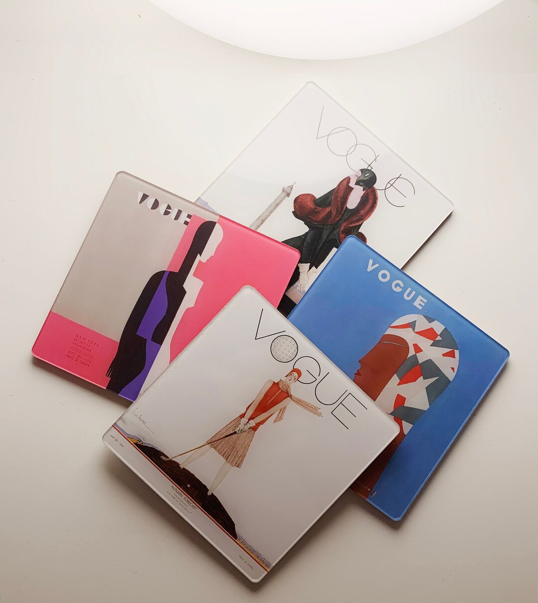 Set of Four Coasters With Vogue Magazine Covers From 1929 - Etsy