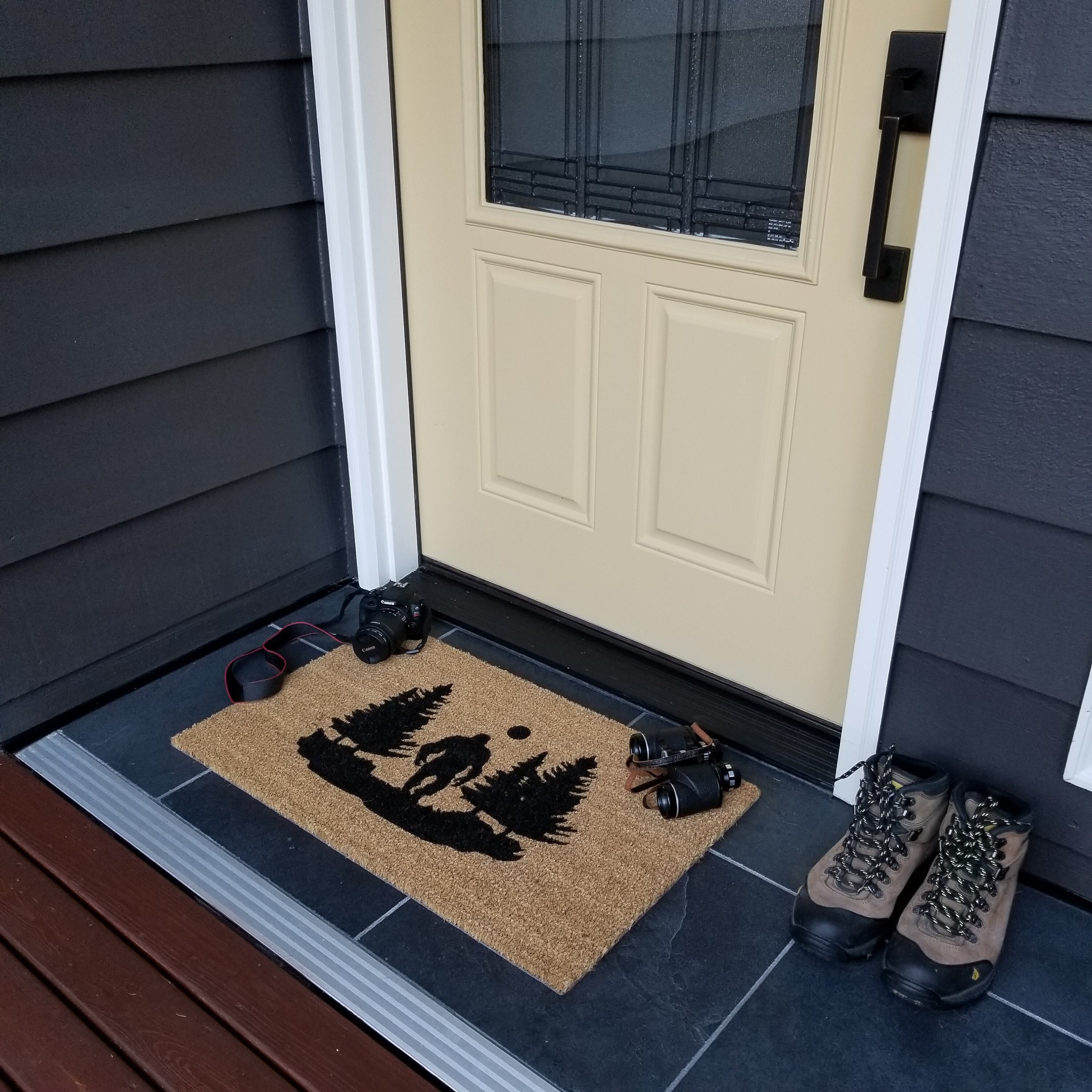 Bigfoot Welcome Mat Sasquatch Outdoor Mat Sasquatch Moon | Etsy