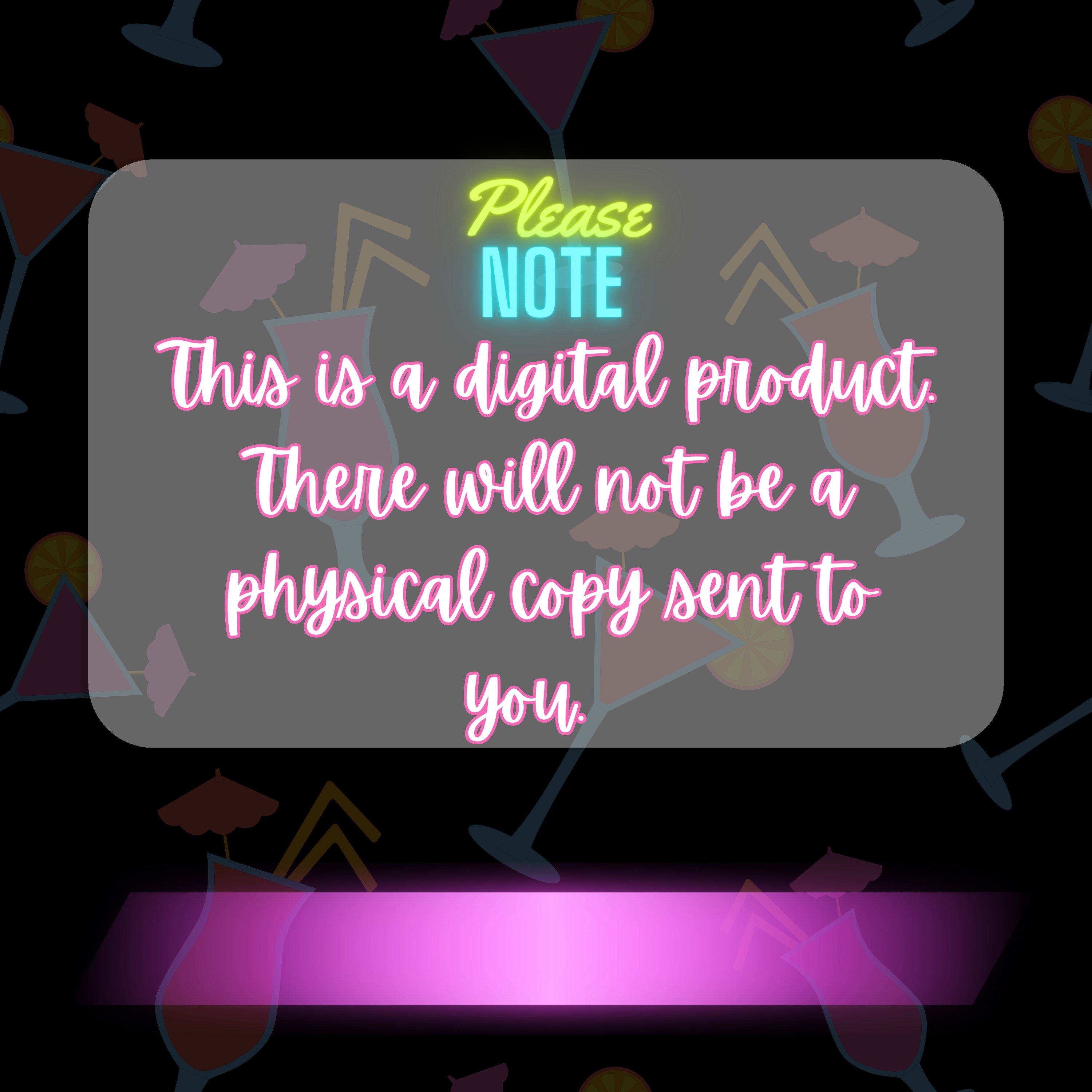 Editable Digital Cocktail Menu Template - Etsy