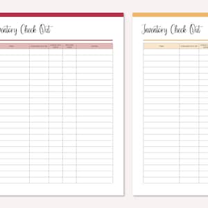 Printable Inventory Sign Out Sheet, Check Out Form, Checkout List ...