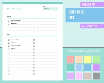 Editable to Do List Template, Minimal to Do List Printable, Fillable ...