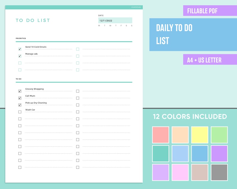 Editable to Do List Template Minimal to Do List Printable - Etsy