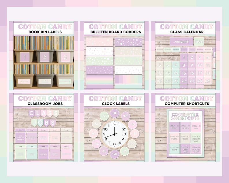 Pastel Classroom Decor Bundle | Pale Purple Pink Classroom Theme ...