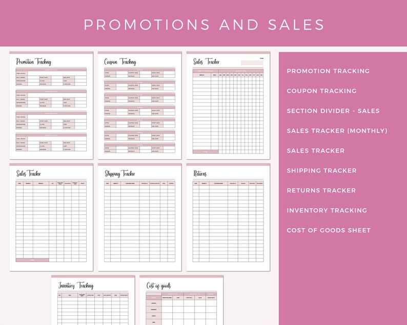 Reseller Planner Printable, Online 2nd Hand Sales Binder, Small ...