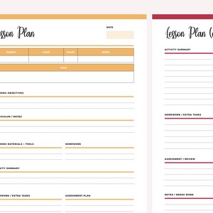 Printable Homeschool Lesson Planner, Home School Lesson Plan Outline, Homeschooling Lesson ...