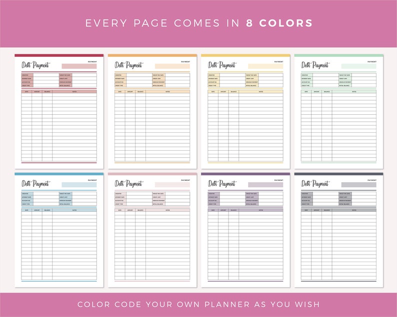 Financial Planner Printable, Budget Planner, Finance Binder, Monthly ...