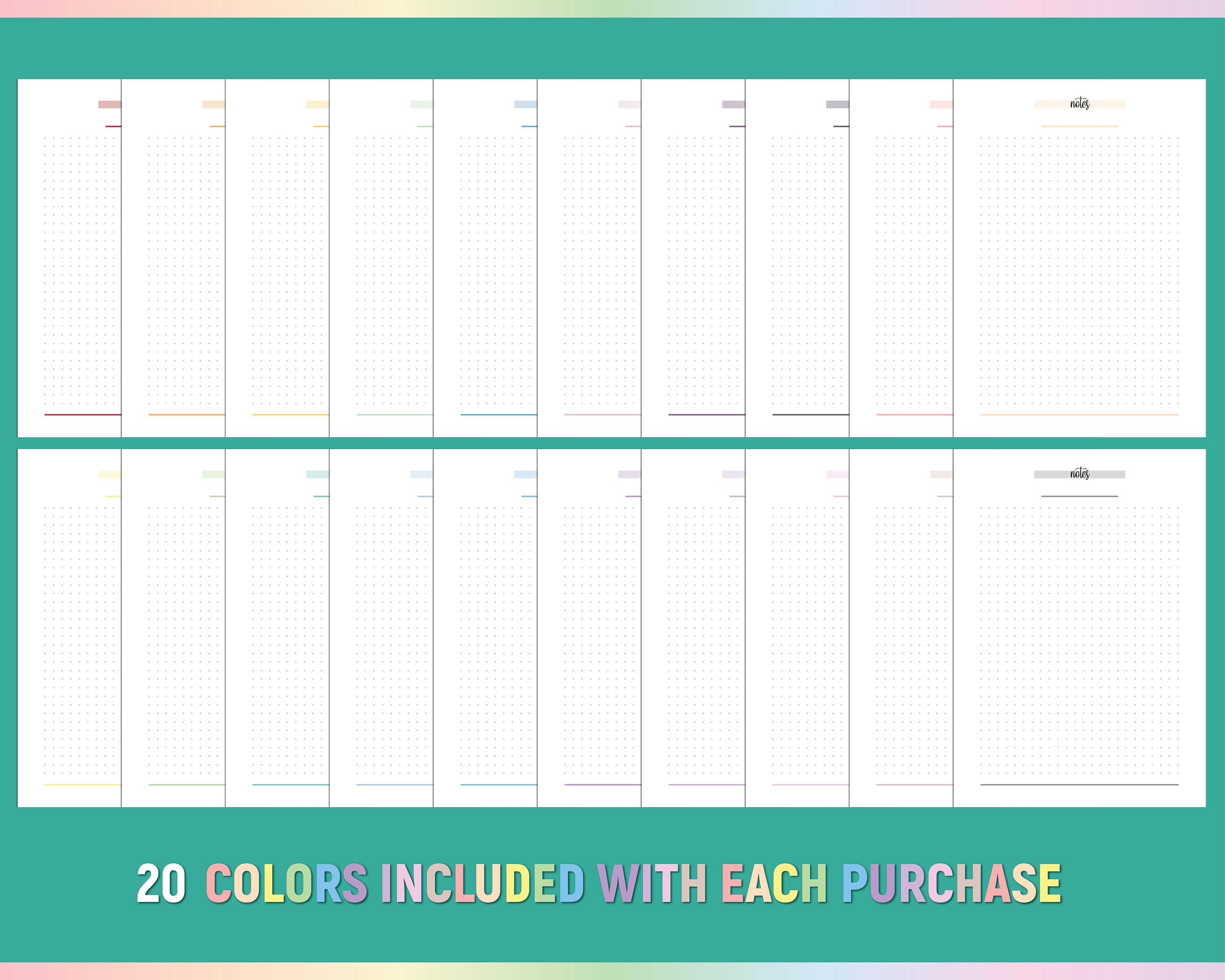 A5 Dot Grid Notes Template, Printable Dot Matrix Journal Tracker ...