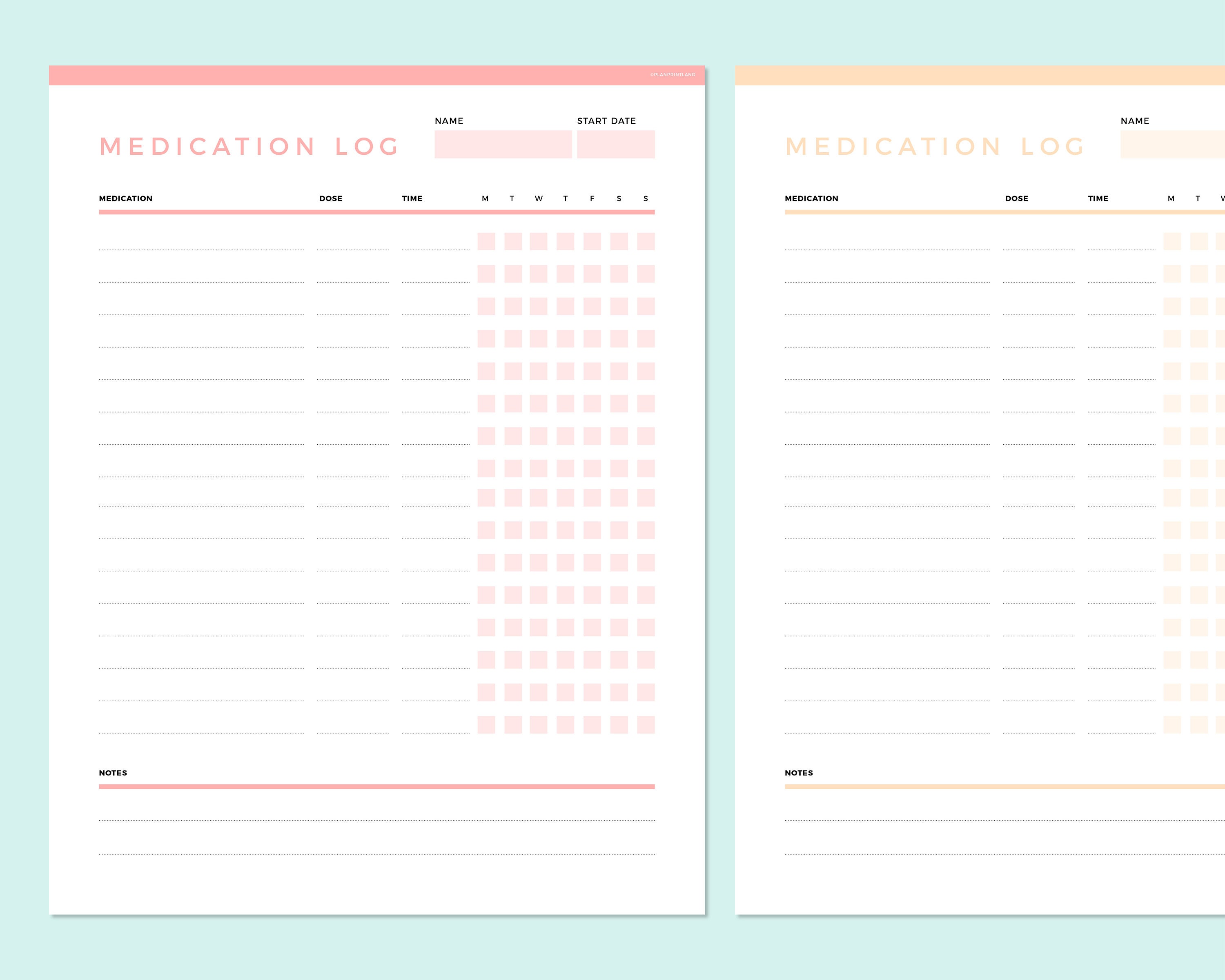 Editable Medication Tracker Printable Fillable Medication - Etsy UK