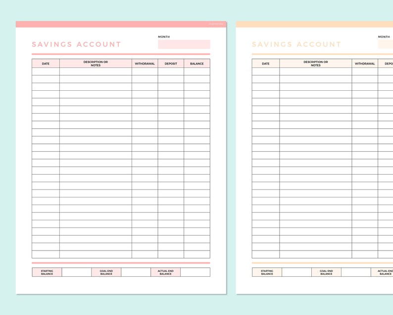 Editable Savings Tracker Printable Fillable Saving Tracker - Etsy