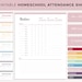 Daily Attendance Sheet Printable, Homeschool Attendance Tracker, Home ...