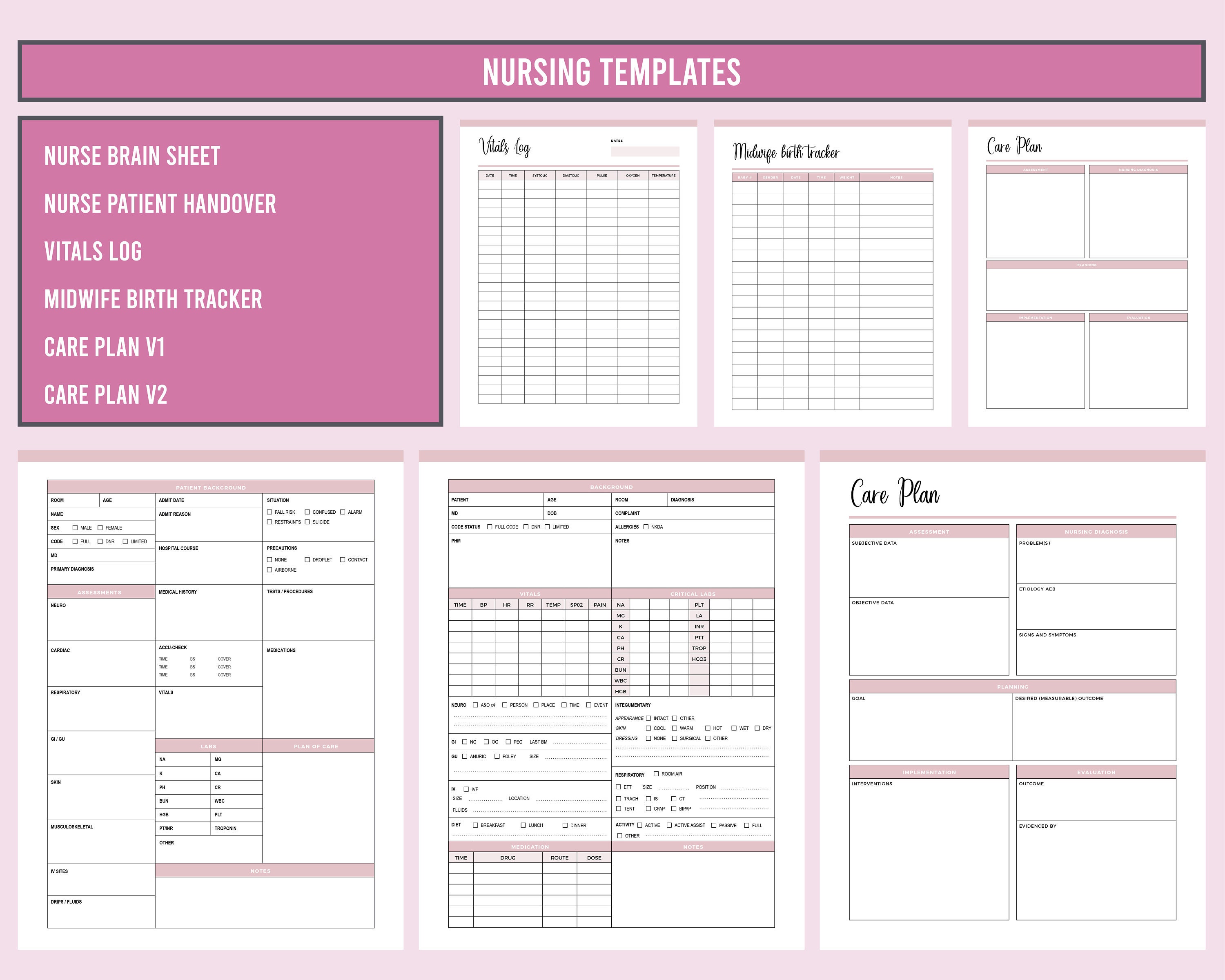 Printable Nurse Planner, Daily Planner for Nurses, Nurse Life Planner ...
