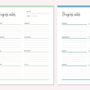 Printable Task Progress Notes, Weekly Task Tracker, Task Journal ...