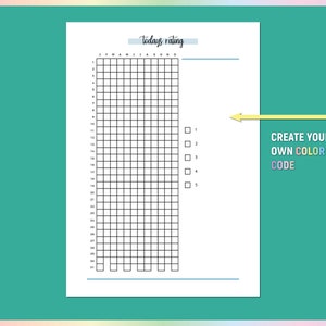 A5 Daly Rating Tracker, Printable Rate My Day Journal, Simple Todays ...
