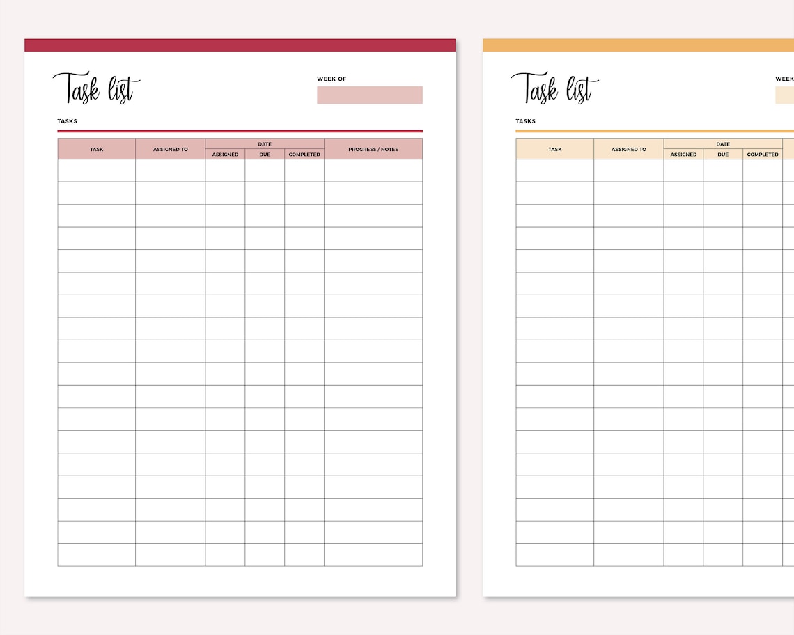 Employee Task List Printable Work Allocation Sheet Daily - Etsy Canada