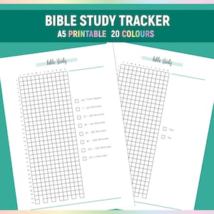 A5 Bible Study Tracker, Printable Devotional Journal, Simple Faith ...