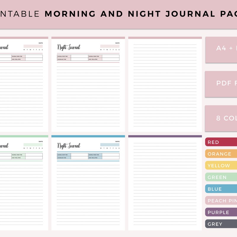 Daily Journal Printable - Etsy