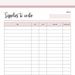 Printable Inventory Tracker, Inventory Sheet, Craft Business Supplies ...