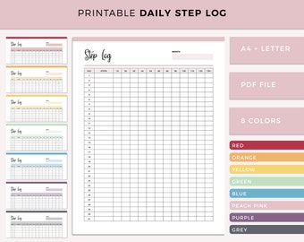 Monthly Step Tracker - Etsy