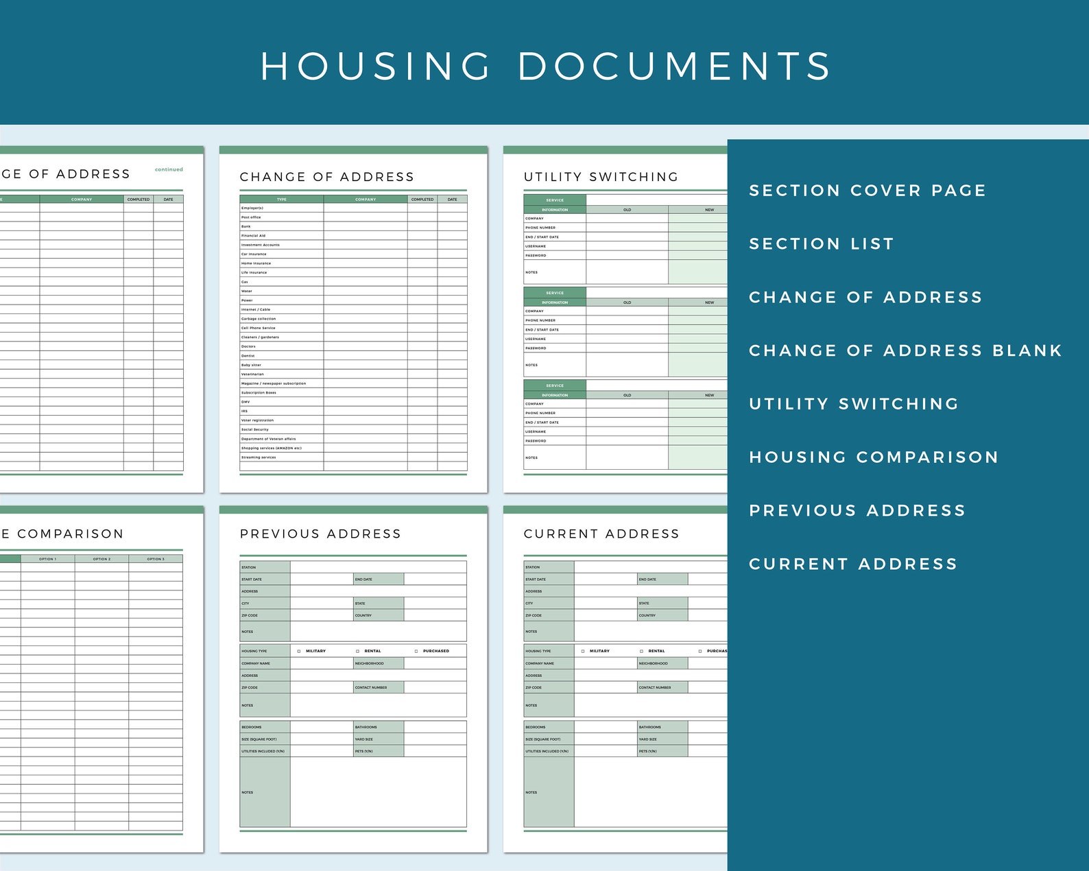 PCS Binder Printable PCS Checklist Military Move Planner - Etsy