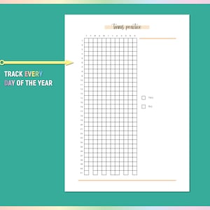A5 Tennis Practice Tracker, Printable Tennis Training Journal, Simple ...