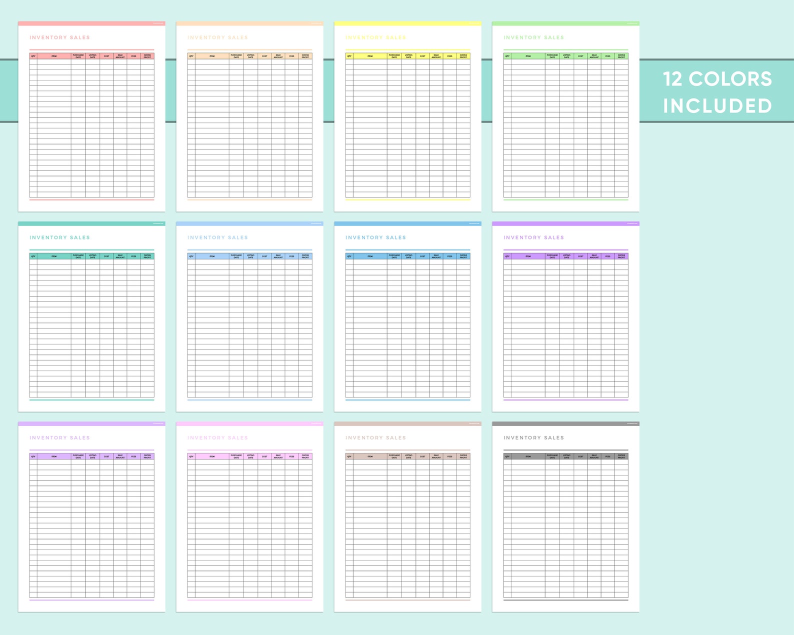 Editable Inventory Tracker Printable, Fillable Inventory Sheet ...