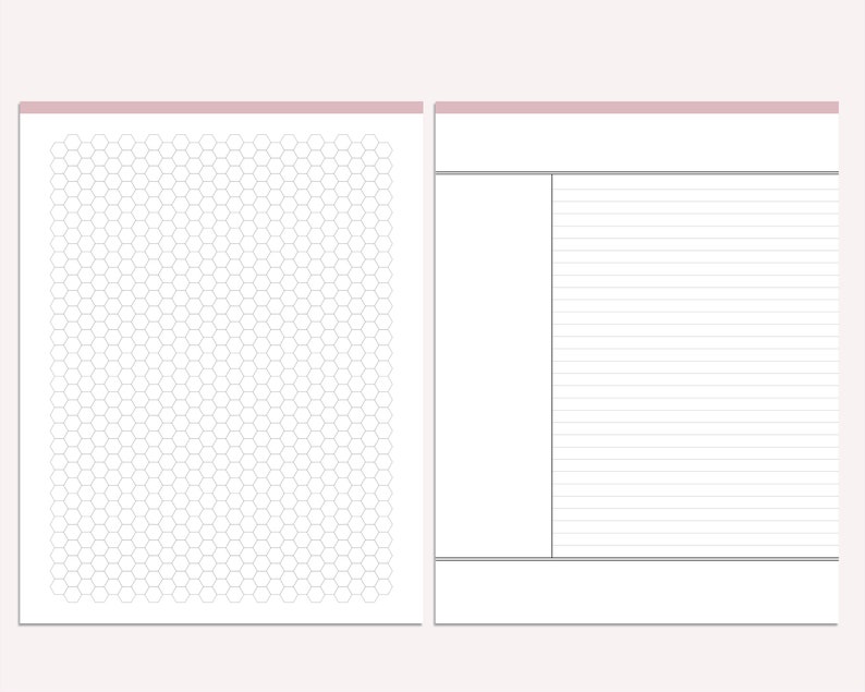 Printable Notes Pages | Print at Home Planner Pages Note Taking Pack ...