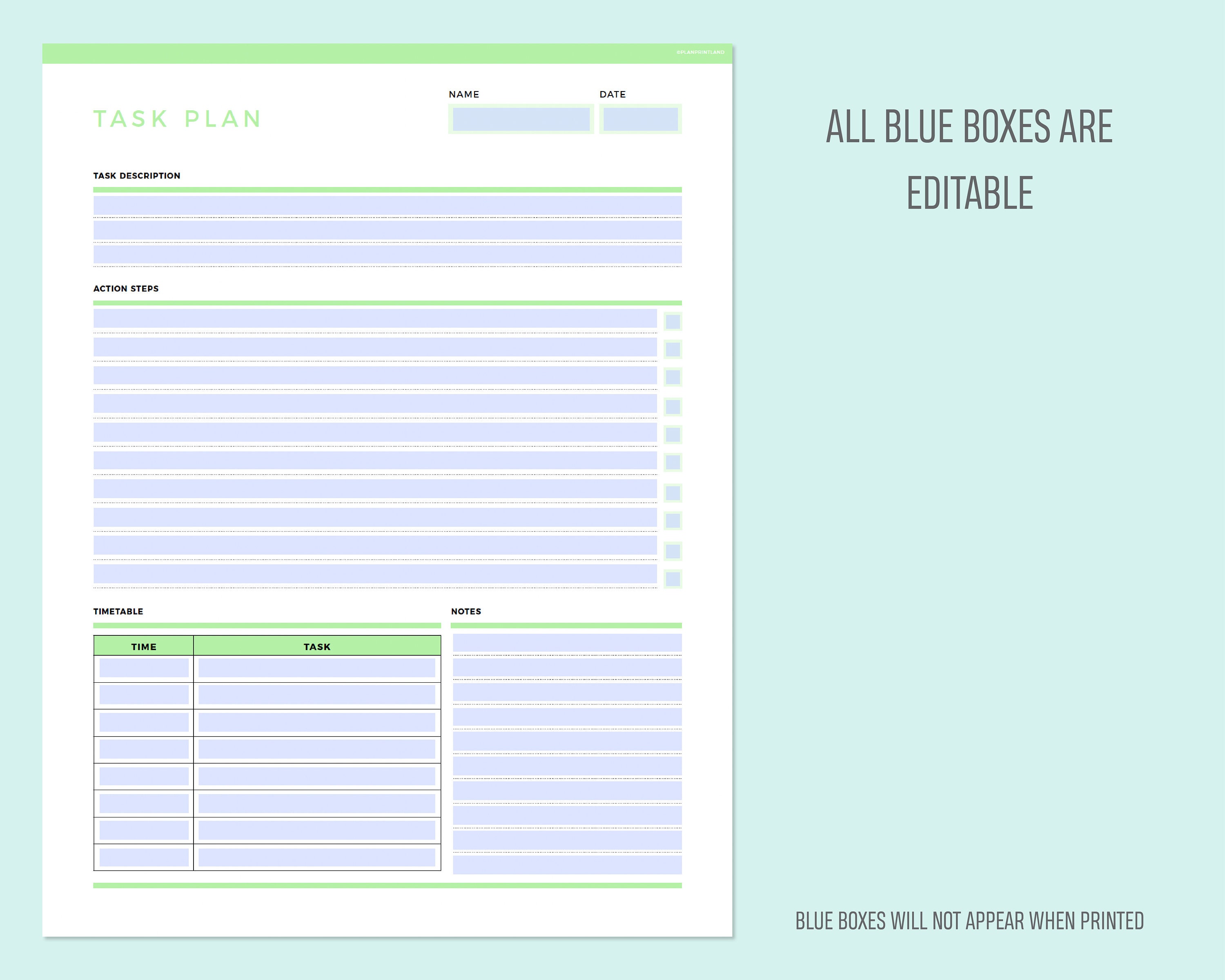 Editable Task Planner Printable, ADHD Task Planner, Project Planner ...