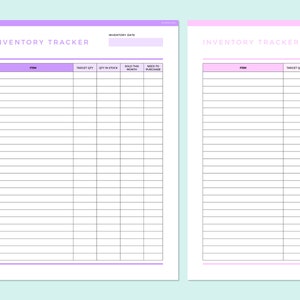 Editable Inventory Tracker Printable, Fillable Inventory Template ...