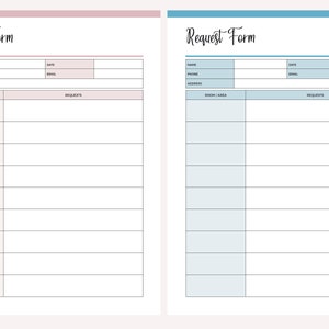 Printable Cleaning Business Request Forms, Painting Business Request ...
