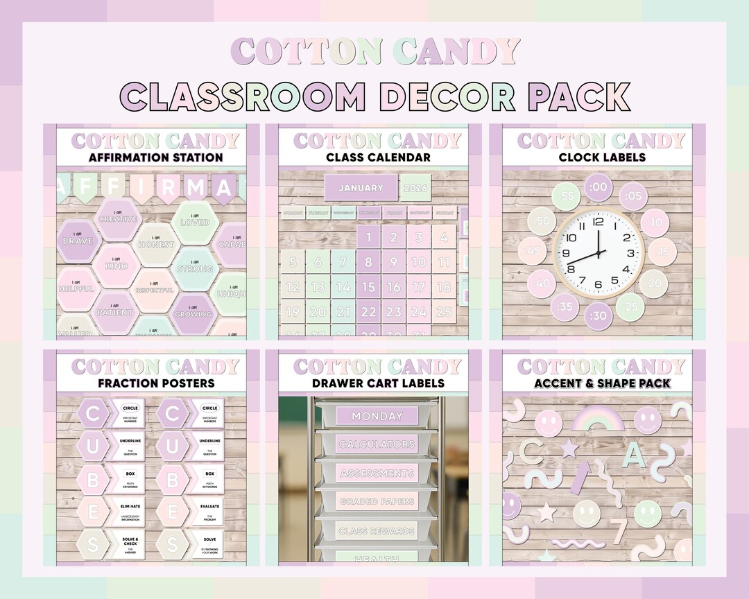 Pastel Classroom Decor Bundle - Printables for Teachers - Etsy