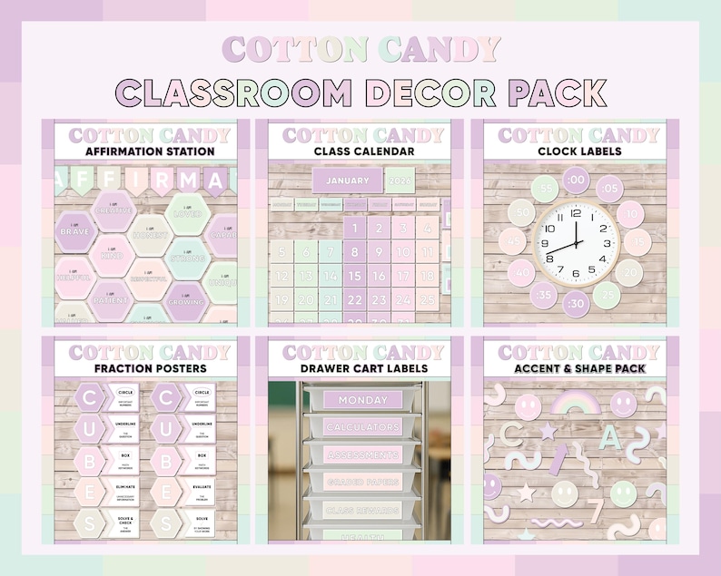 Pastel Classroom Decor Bundle - Printables for Teachers - Etsy